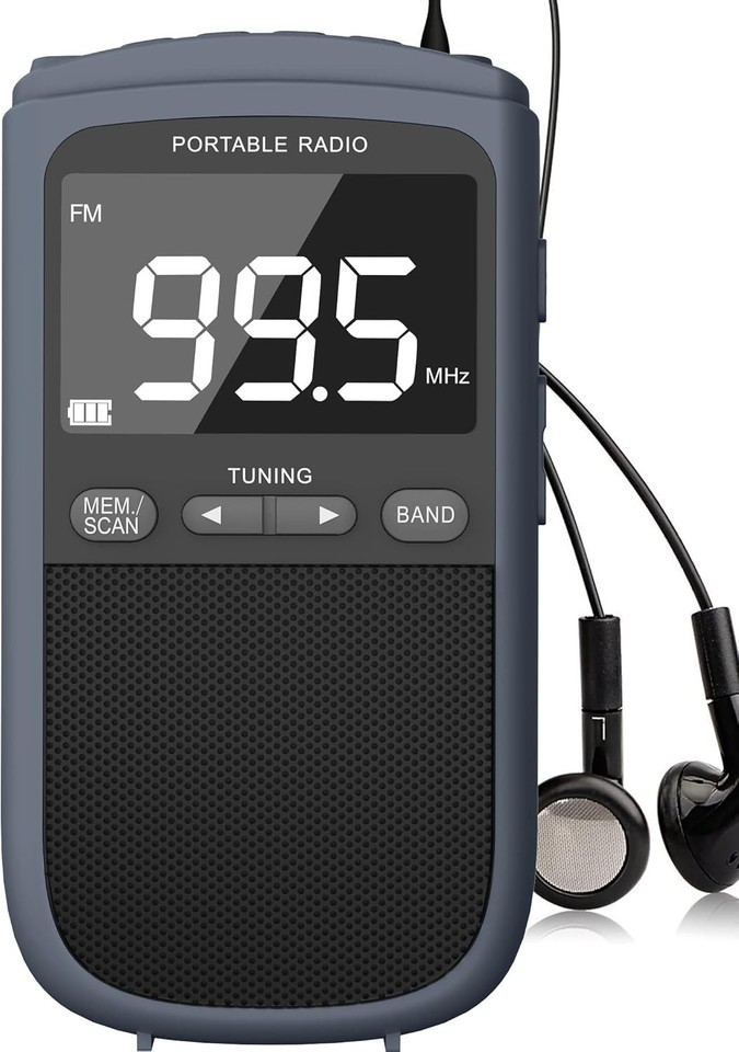 Portable 900mAh Transistor Radio with Digital Tuning & Stereo Sound ...