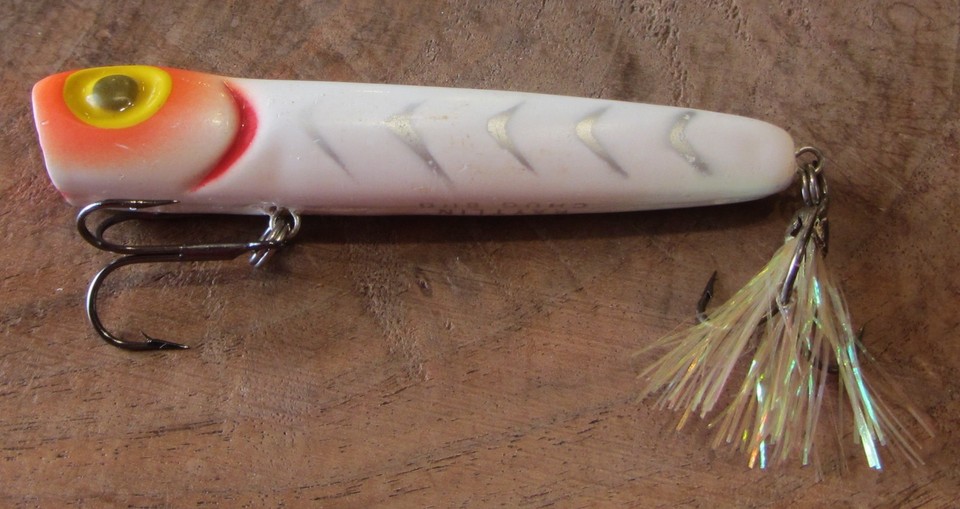 Storm Rattlin' Chug Bug White with Silver Ribs Topwater Lure | eBay