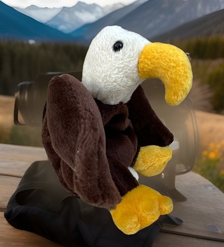 Mini Bald Eagle Plush Backpack Keychain Clip On - Mini Bird Toy - No ...