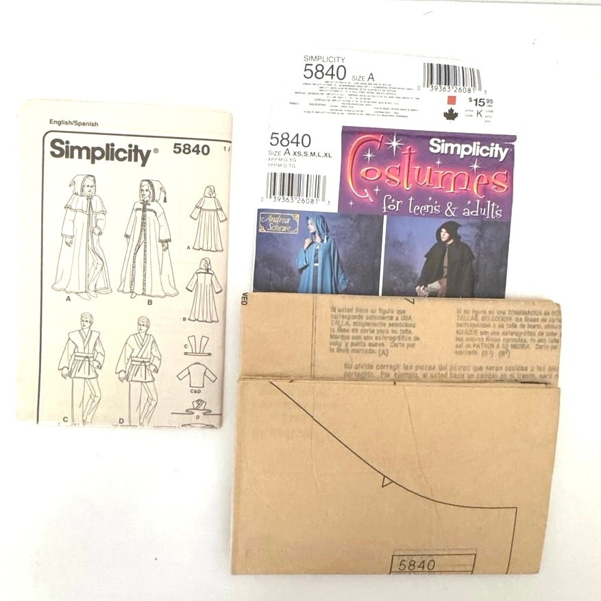 Simplicity Sewing Pattern 5840 Adults' & Teens' Costumes Robe Tunic ...