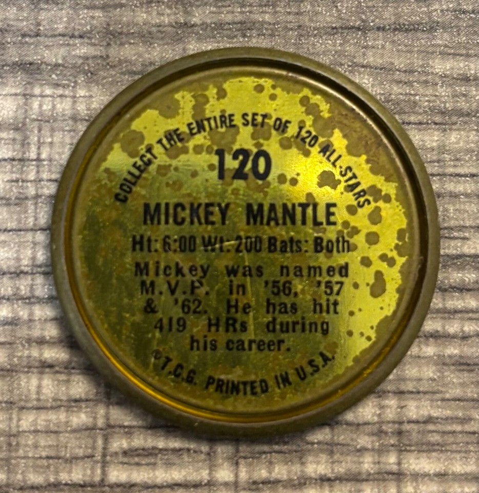 1964 TOPPS COINS MICKEY MANTLE #120 | eBay