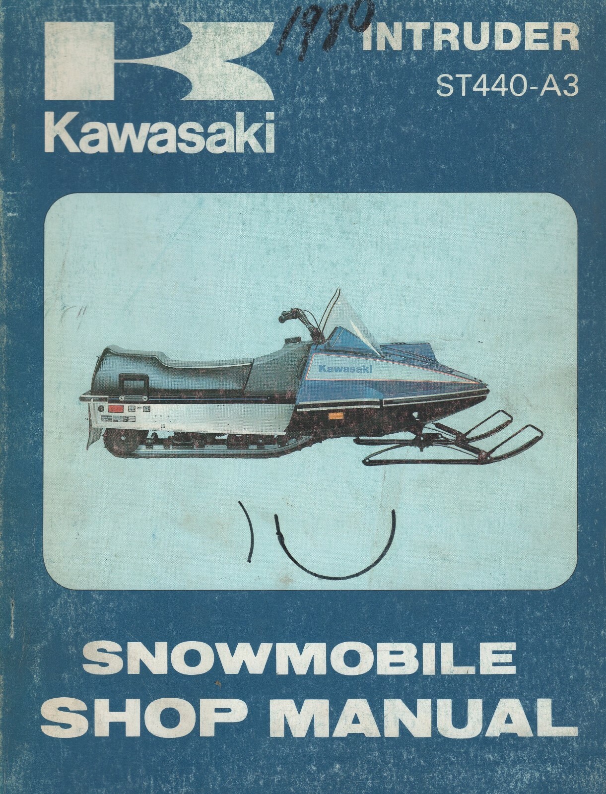 1981 KAWASAKI SNOWMOBILE INTRUDER ST440-A3 SERVICE SHOP MANUAL 99963 ...