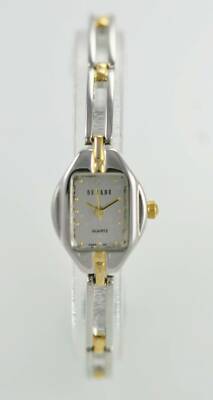 Decade Watch Women White Stainless Steel Silver Gold Battery Water ...