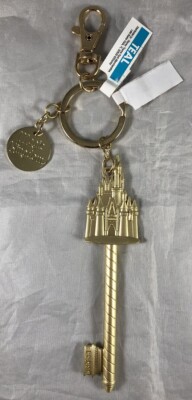 Disney Parks Magic Kingdom Castle Key Keychain Tinkerbell Charm WDW ...
