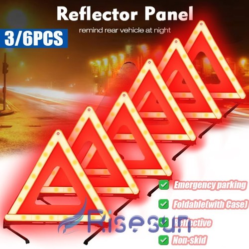 1-6x Reflective Warning Triangles Car Emergency Safety Security Truck ...
