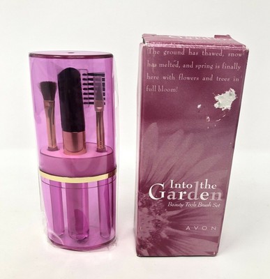 Avon Into the Garden Beauty Tool Brush Set Blush Eyeshadow Lip Brow ...