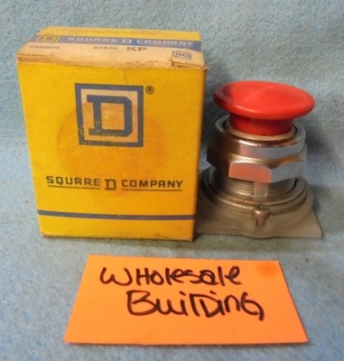SQUARE D PUSH BUTTON OPERATOR, 9001KR-1U, CLASS 9001, TYPE KR-1U, RED ...
