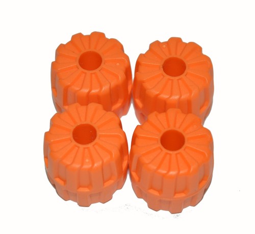 LEGO 6118 ORANGE Roller Wheel Hard Plastic Small (22mm D. x 24mm) X 4 ...