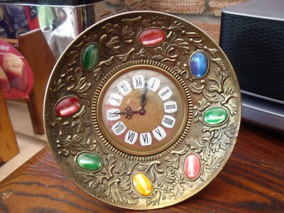 Brass Splendex German Mantle Clock with Jewel Effect ~ 1950s/60s/70s | eBay