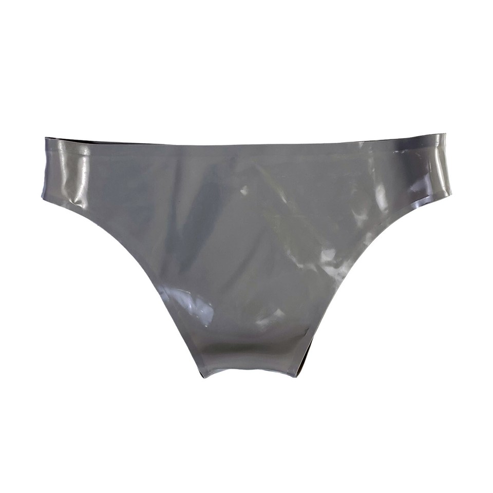 Men Latex Briefs Gray Tight Underwear for Bodysuit Fetish Club Wear | eBay