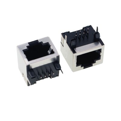 100PCS Connectors RJ45 socket without light 56 8P8C RJ45 network jack ...