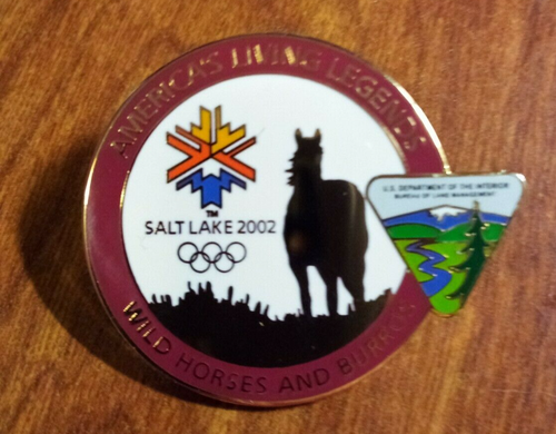 USDI, Lapel Pin, Limited Edition 2002 Olympics & BLM Wild Horse & Burro ...
