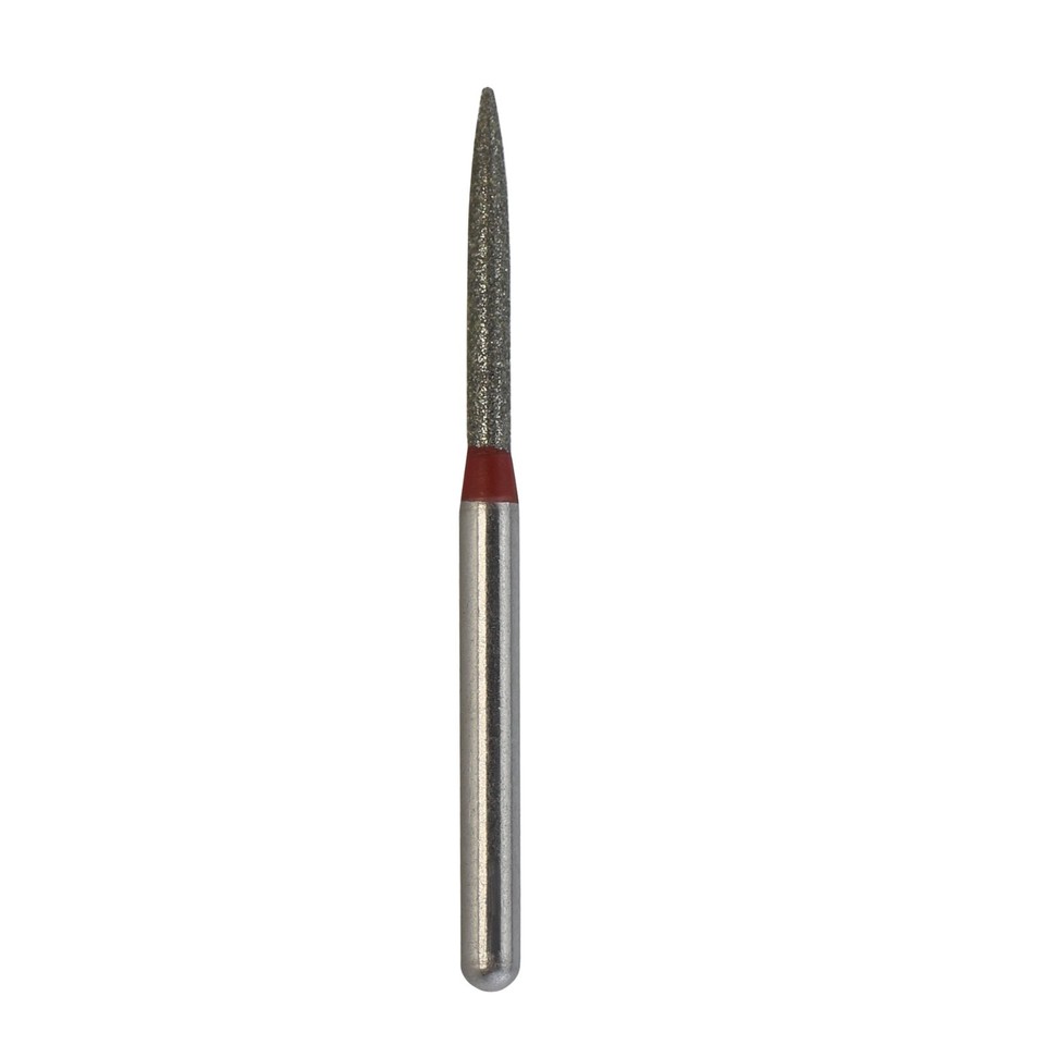 Dental Diamond Burs Flame Bur 863/012F Fine Grit Red FG for High Speed ...