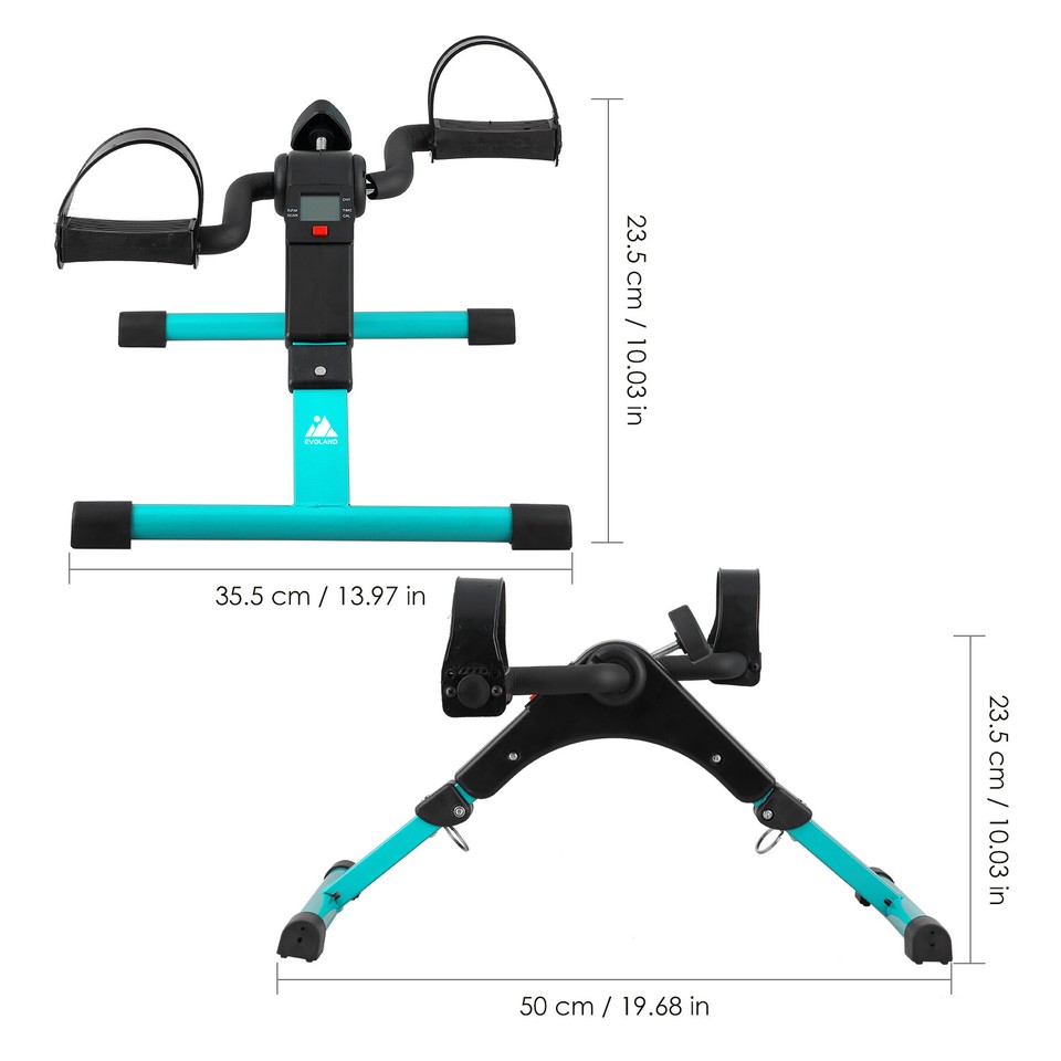Foldable Mini Exercise Bike Portable Under Desk Arm & Leg Pedal Trainer ...