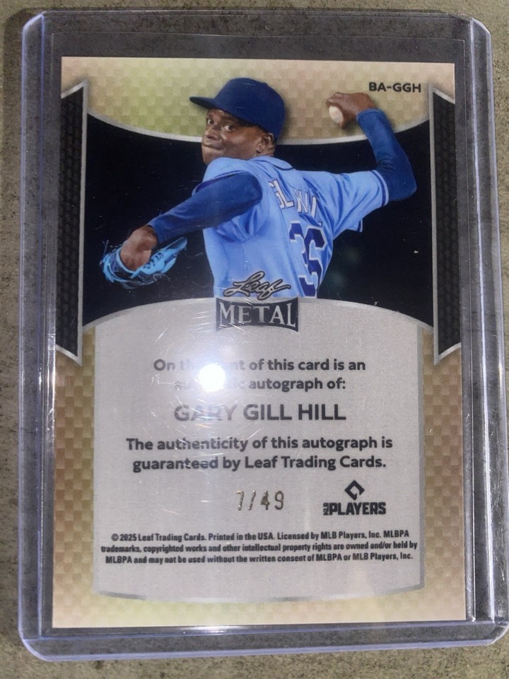 2025 Leaf Metal Draft Gary Gill Hill Rays SP Auto RC /49 | eBay