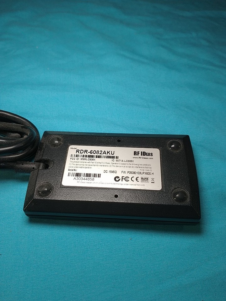 RF IDeas pcProx WAVE ID USB RFID CSN Black Reader RDR-6082AKU | eBay