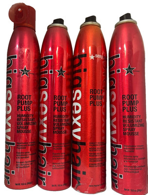 4 Big Sexy Hair ROOT PUMP PLUS Volumizing Spray Mousse 10/10.6 oz ea ...