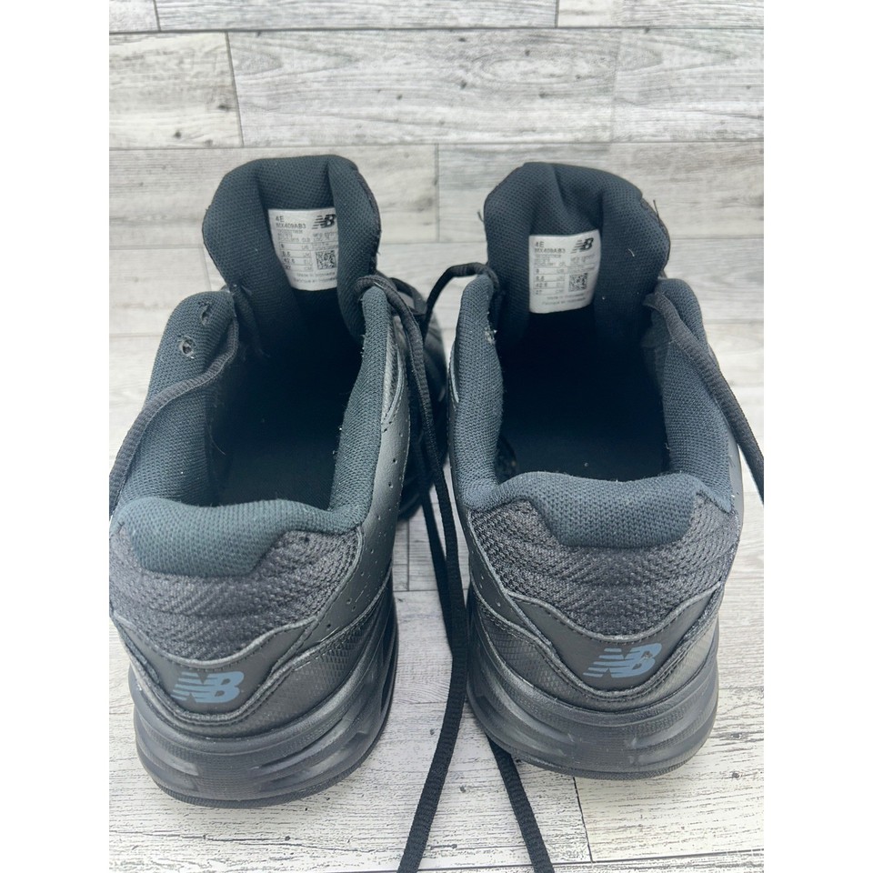 New Balance 409 Mens Black Leather Walking Shoes Sneakers MX409AB3 Size ...