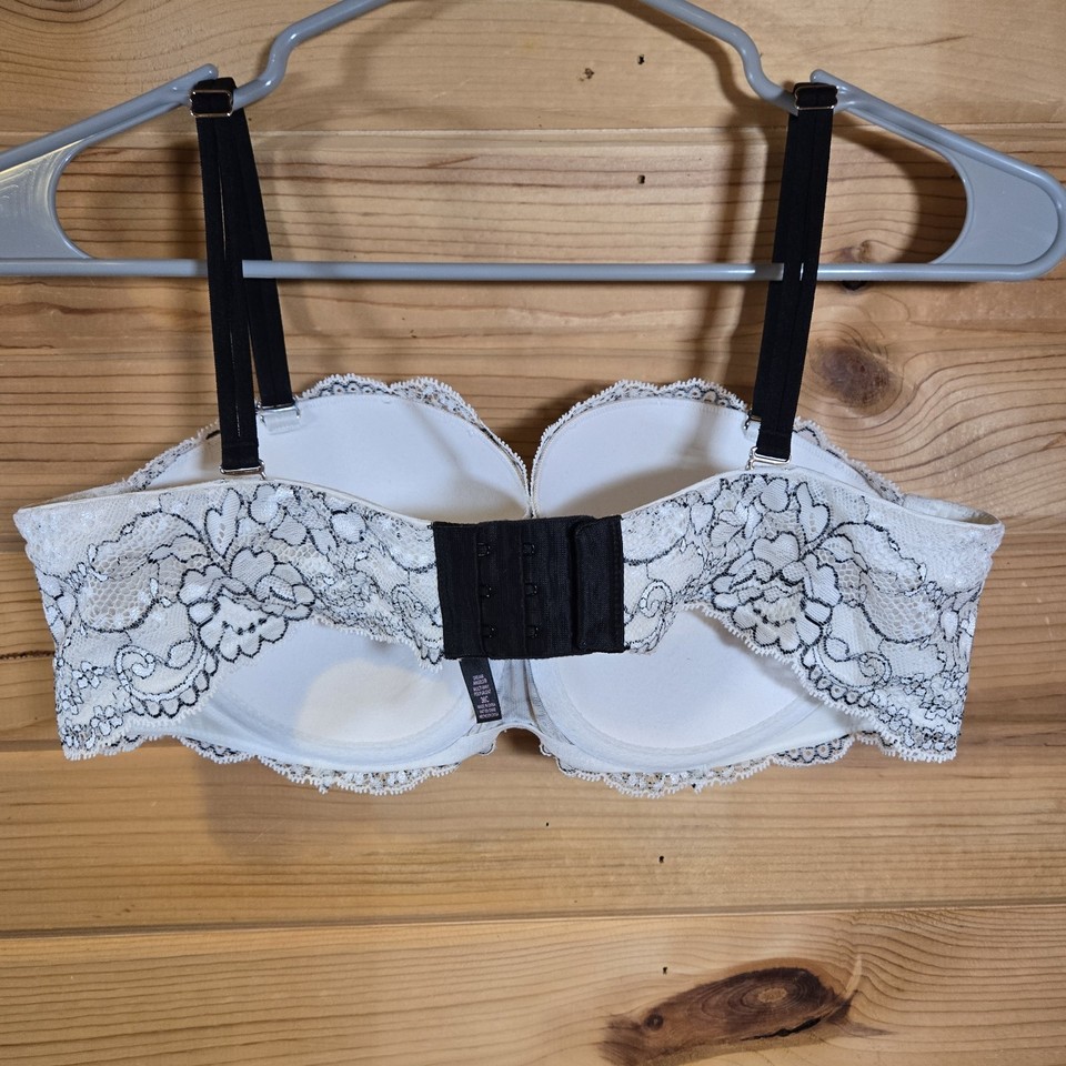 Victoria's Secret Dream Angels Multi-Way Bra Cream Lace Rhinestones 36C ...