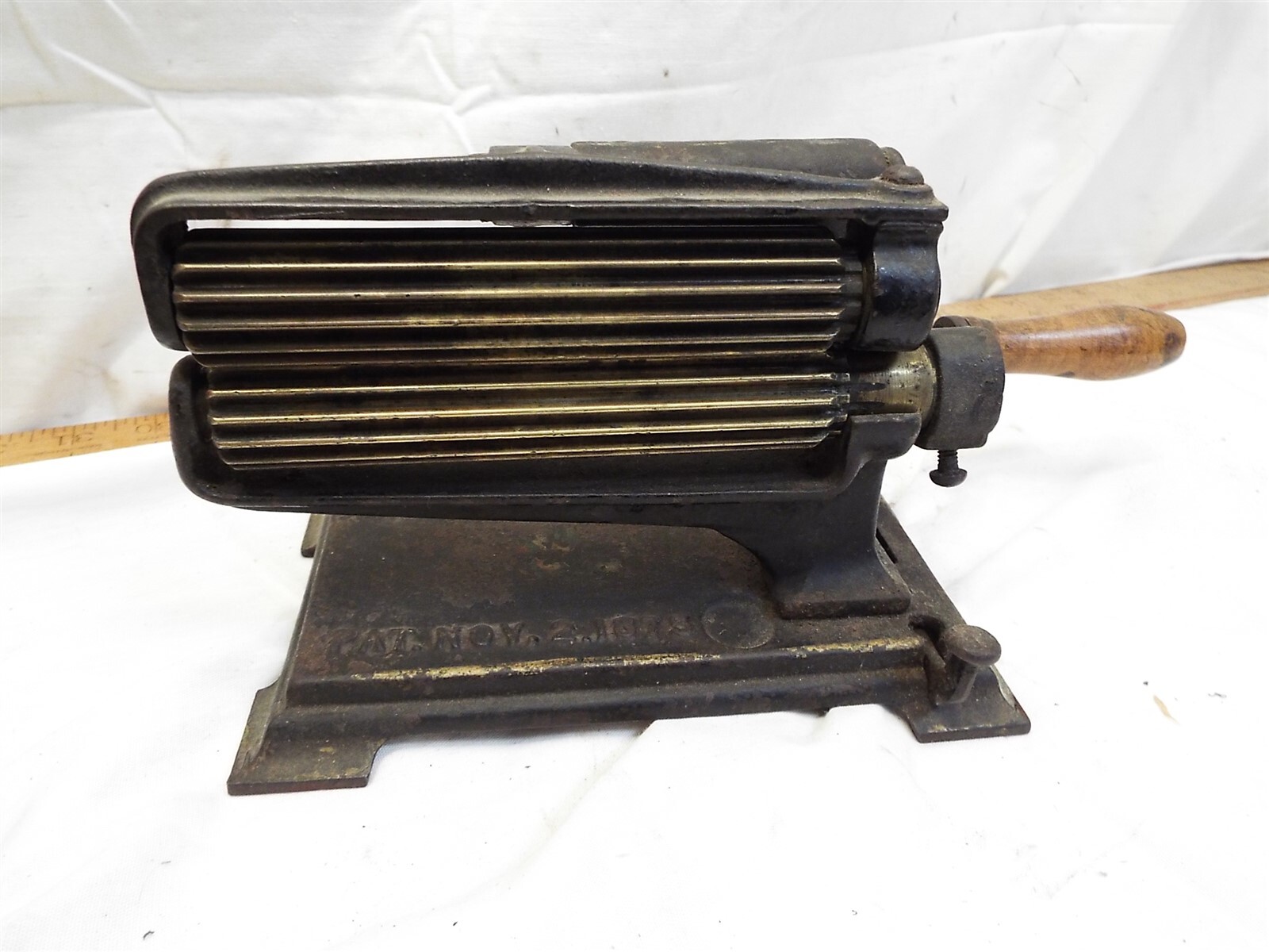 Antique Eagle 1875 Pat Fluting Cast Iron & Brass Hand Crank Tool ...