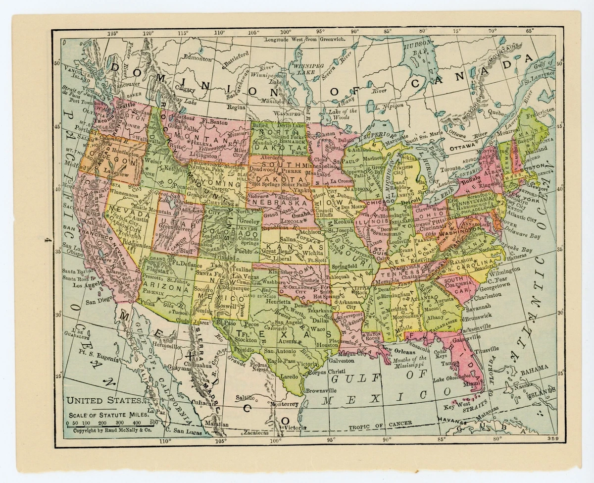 Vintage Atlas Map