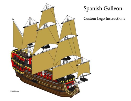 Spanish Galleon Custom Instruction for Lego Pirate (Instructions Only ...