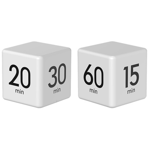 Kitchen Timers Cube Timer Countdown Reminder Management Timer (White 1 ...