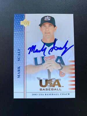 Mark Scalf Signed 2003 Upper Deck USA Baseball Card Autograph COA | eBay