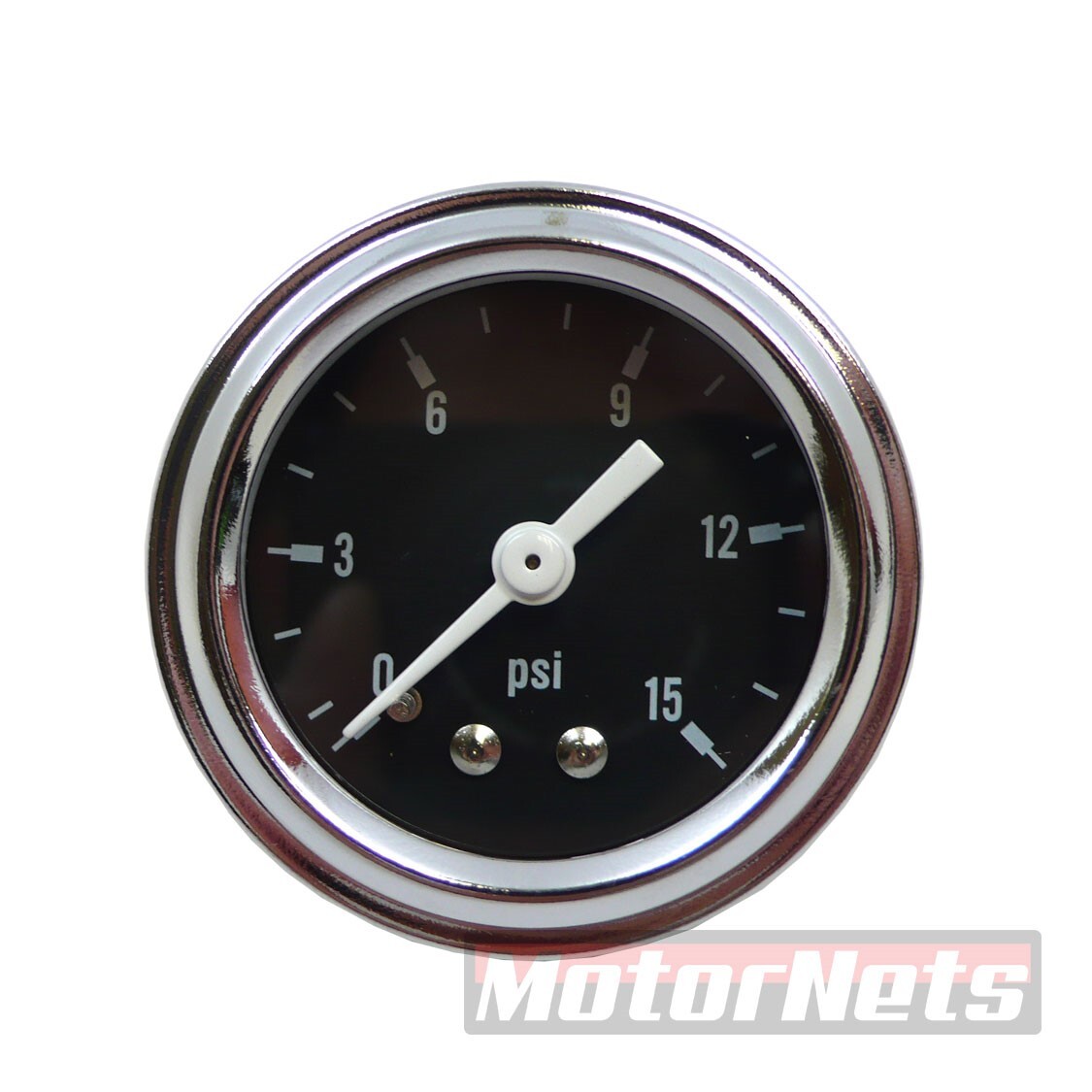 CHROME Black 1.5" Fuel oil pressure Gauge 0-15 psi CHEVY FORD CHRYSLER ...