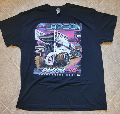 Kyle Larson #57 Speedweeks 2021 Sprint Car Short Sleeve Shirt Size XL ...
