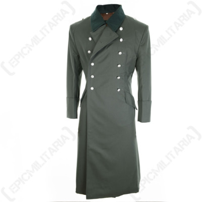 German M36 Gabardine Officers Greatcoat - WW2 Repro Long Great Trench ...