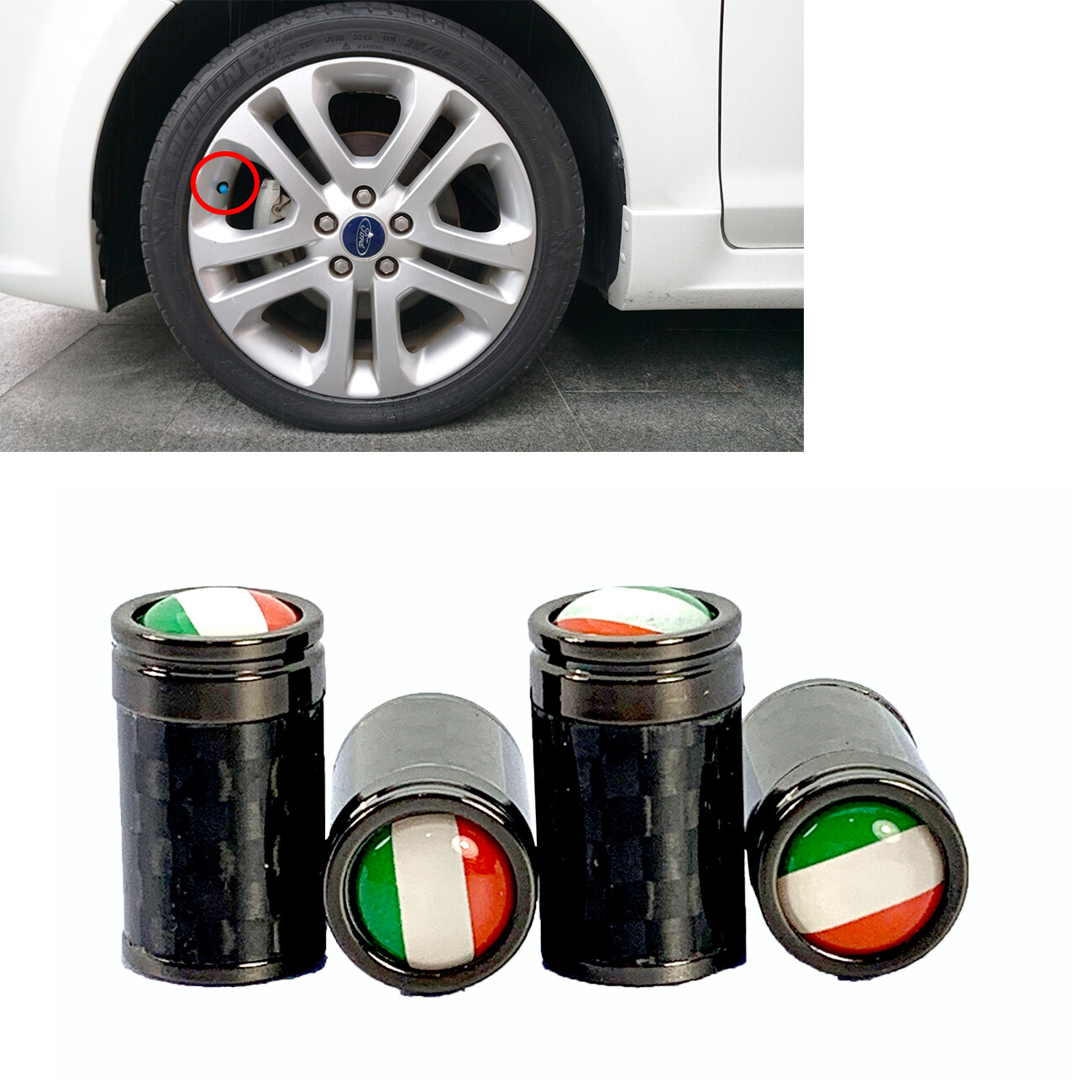 Italy Real Carbon Fiber Tire Wheel Air Valve Stem Cap 4pcs Fits MB C D ...