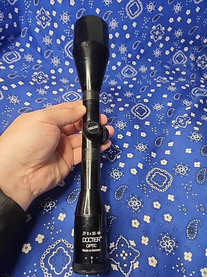 DOCTER OPTIC ZF 8X56 M GLOSS RIFLE SCOPE GERMANY POST RETICLE GERMAN ...