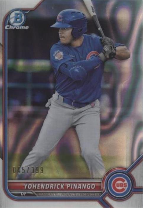 2022 Bowman - Chrome Prospects Yohendrick Pinango #BCP-95 Lava ...