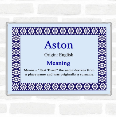 Aston Name Meaning Jumbo Fridge Magnet Blue | eBay UK