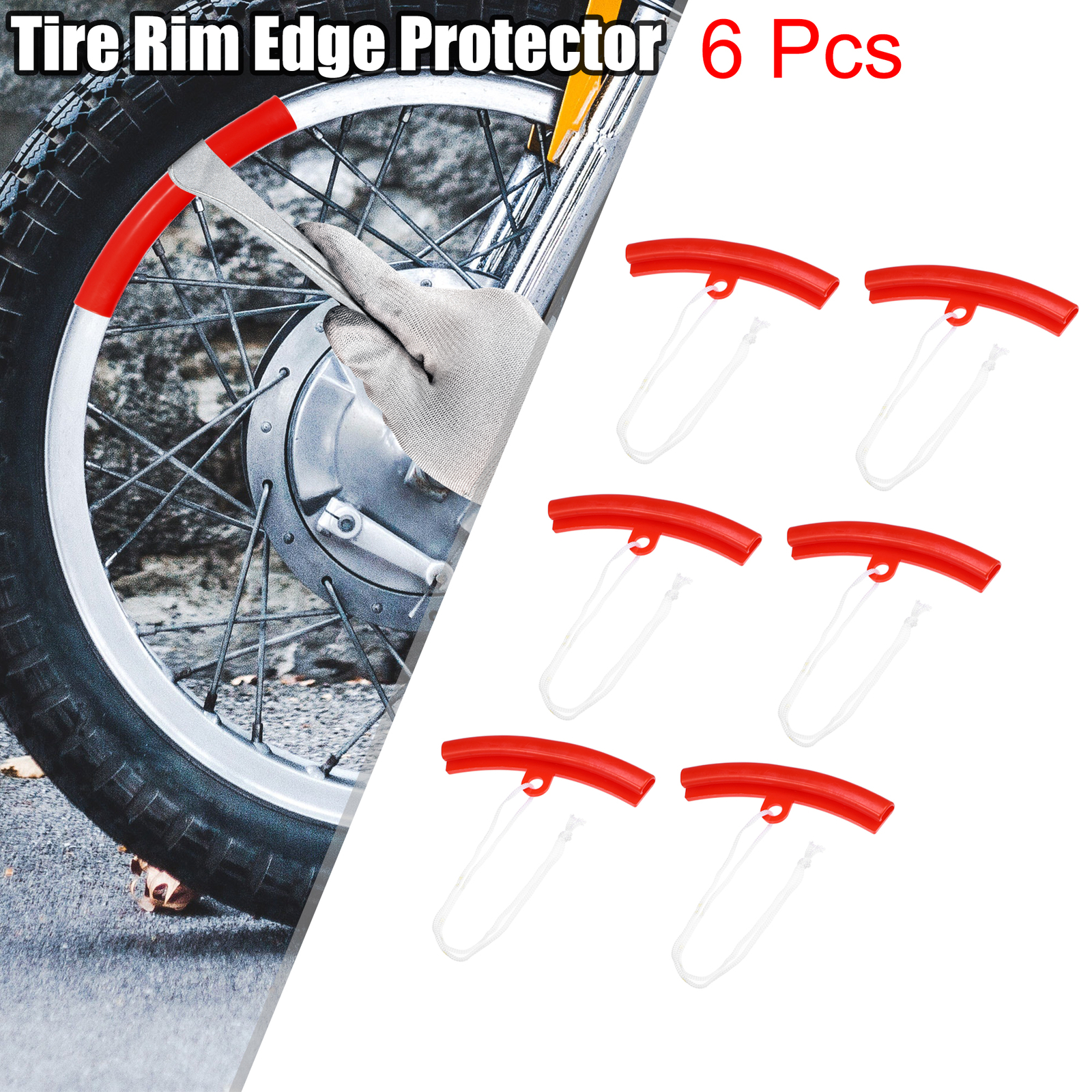 6 Pcs Wheel Protector Tire Rim Edge Savers Tyre for Motorcycle Car 15cm ...