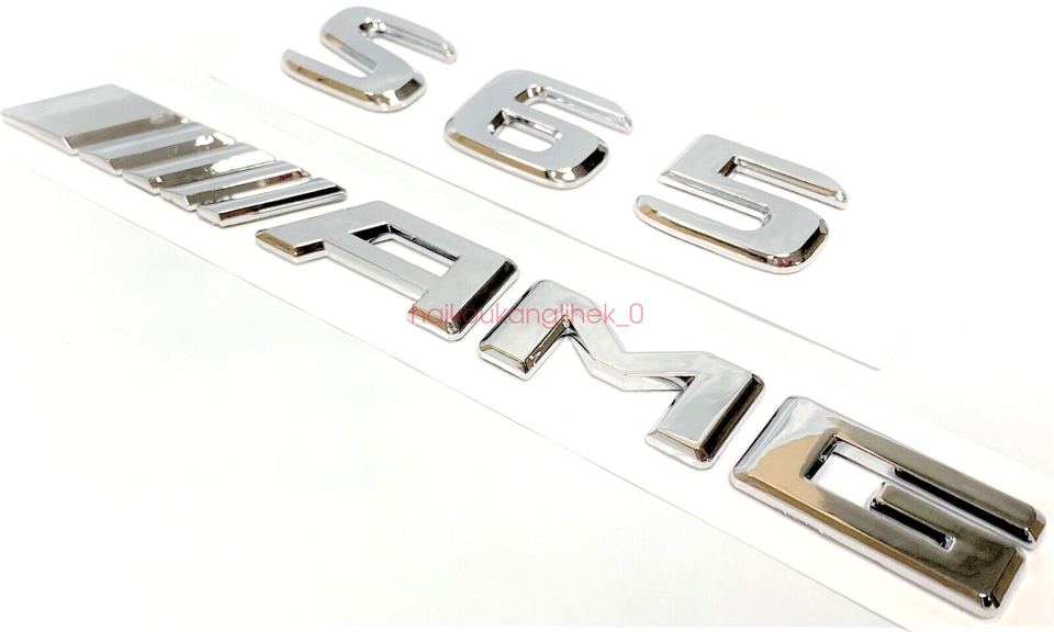#2 CHROME S65 + AMG FIT MERCEDES S65 REAR TRUNK EMBLEM BADGE LETTERS ...