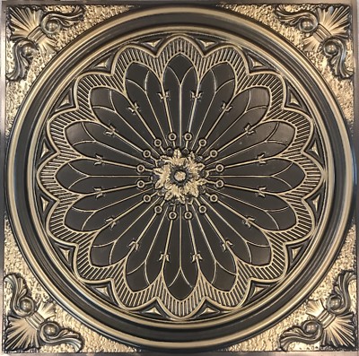 # 238 Antique Brass ­2'x2' PVC Decorative Ceiling Tile ­Glue Up/Grid | eBay