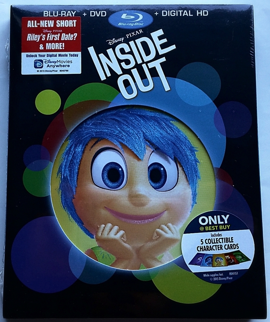 NEW DISNEY PIXAR INSIDE OUT BLU RAY + DVD 2 DISC BEST BUY EXCLUSIVE ...