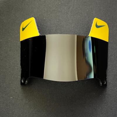 Yellow & Green Nike Tabs - Black MINI Football Helmet Visor with Black ...