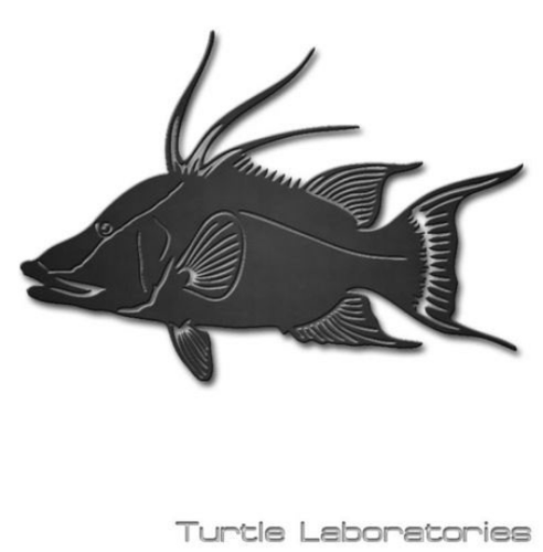 Hogfish Silhouette Metal Wall Art Hanging Home Decor Fishing Deep Sea ...