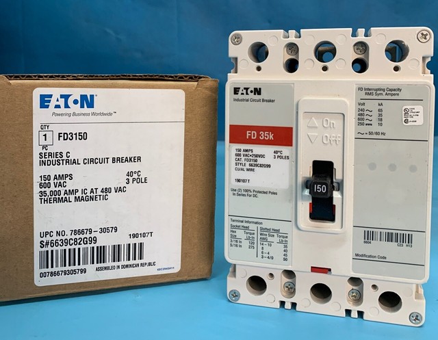 EATON FD3150 150 A CIRCUIT BREAKER 600V 3P *NEW* | eBay