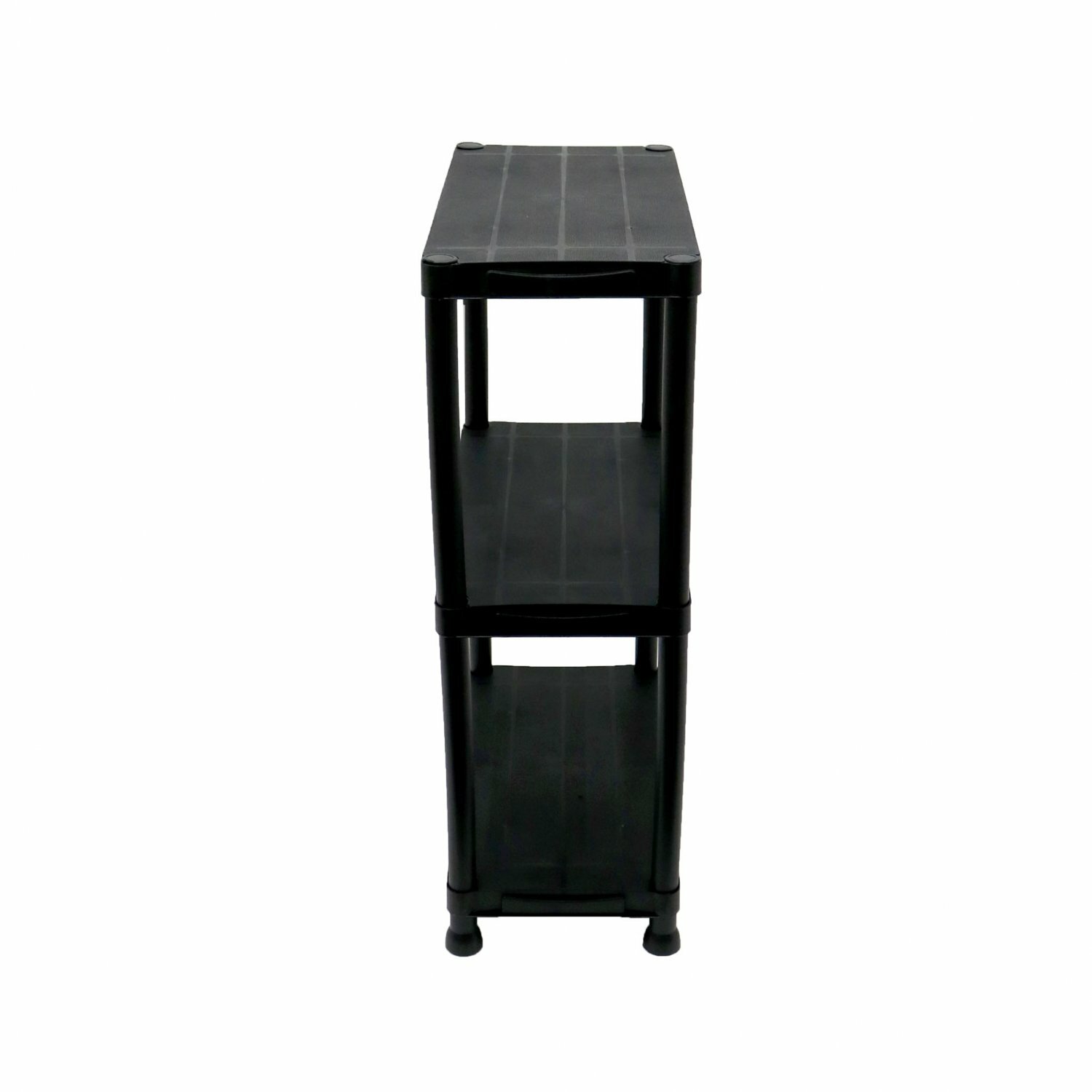 NEW! 3 Tier Black Plastic Heavy Duty Shelving Racking Storage Unit ...
