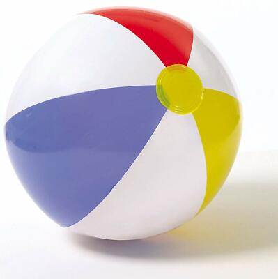 20" BEACH BALL GLOSSY 6 PANEL MULTI COLOR 20 INCH POOL PARTY BEACHBALL ...