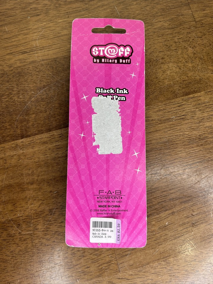 New Stuff by Hilary Duff 2006 Black Ink Medium Tip Ball Pen NOS | eBay