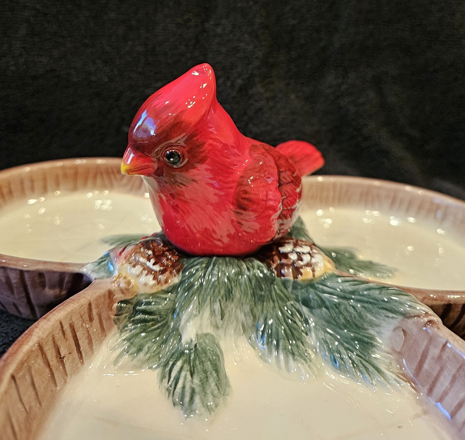 Corner Ruby (CR) Cardinak 3-Part Relish Snack Dish | eBay