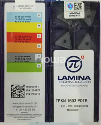 LAMINA TPKN1603PDTR LT30 Triangular NC milling blade carbide inserts ...