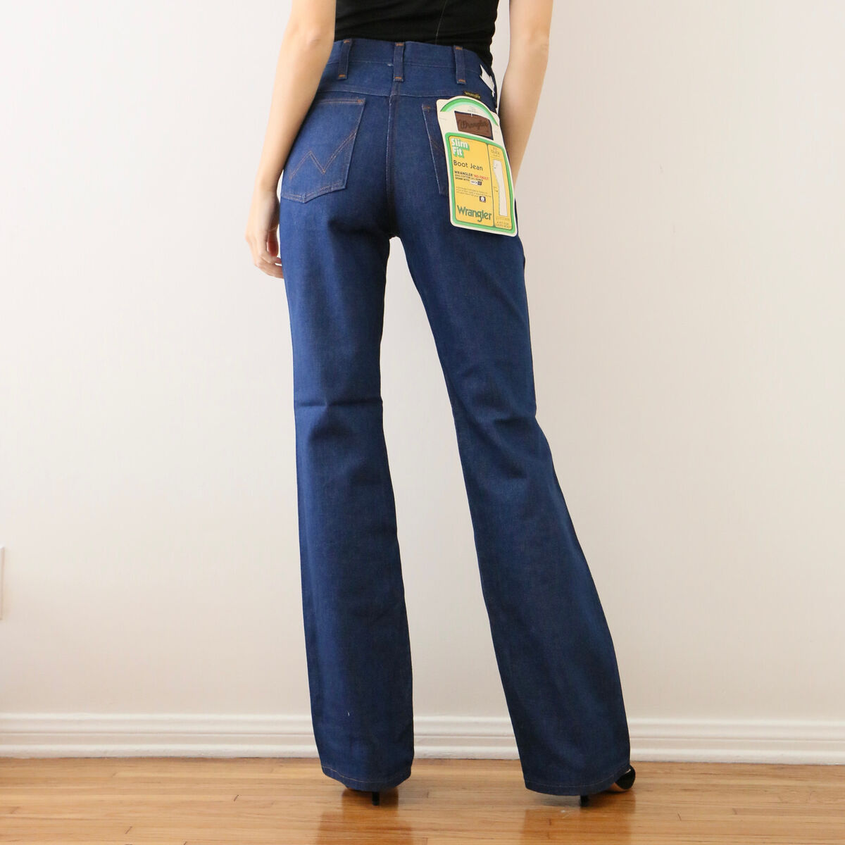 Vintage Dead Stock Slim Fit Boot Jean Dark Wash Wrangler Vintage Dead Stock Slim Fit Boot Jean Dark Wash Wrangler