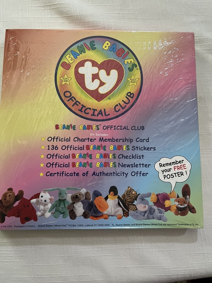 TY Beanie Babies Official Club Membership Kit 1st Edition SEALED Fast ...