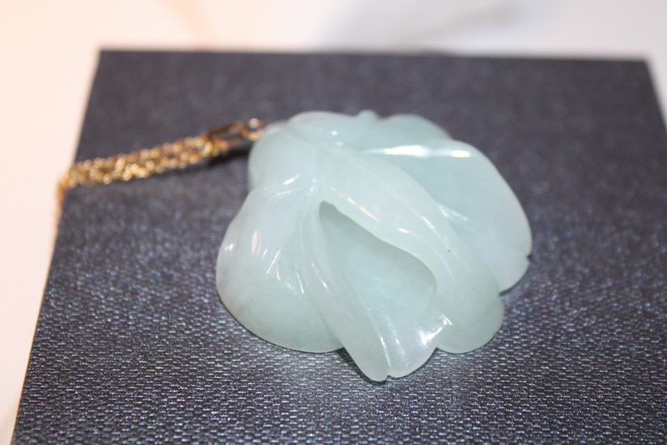 Extra Large Rare Calla Lily Jade Pendant Estate Lot Jewelry | eBay